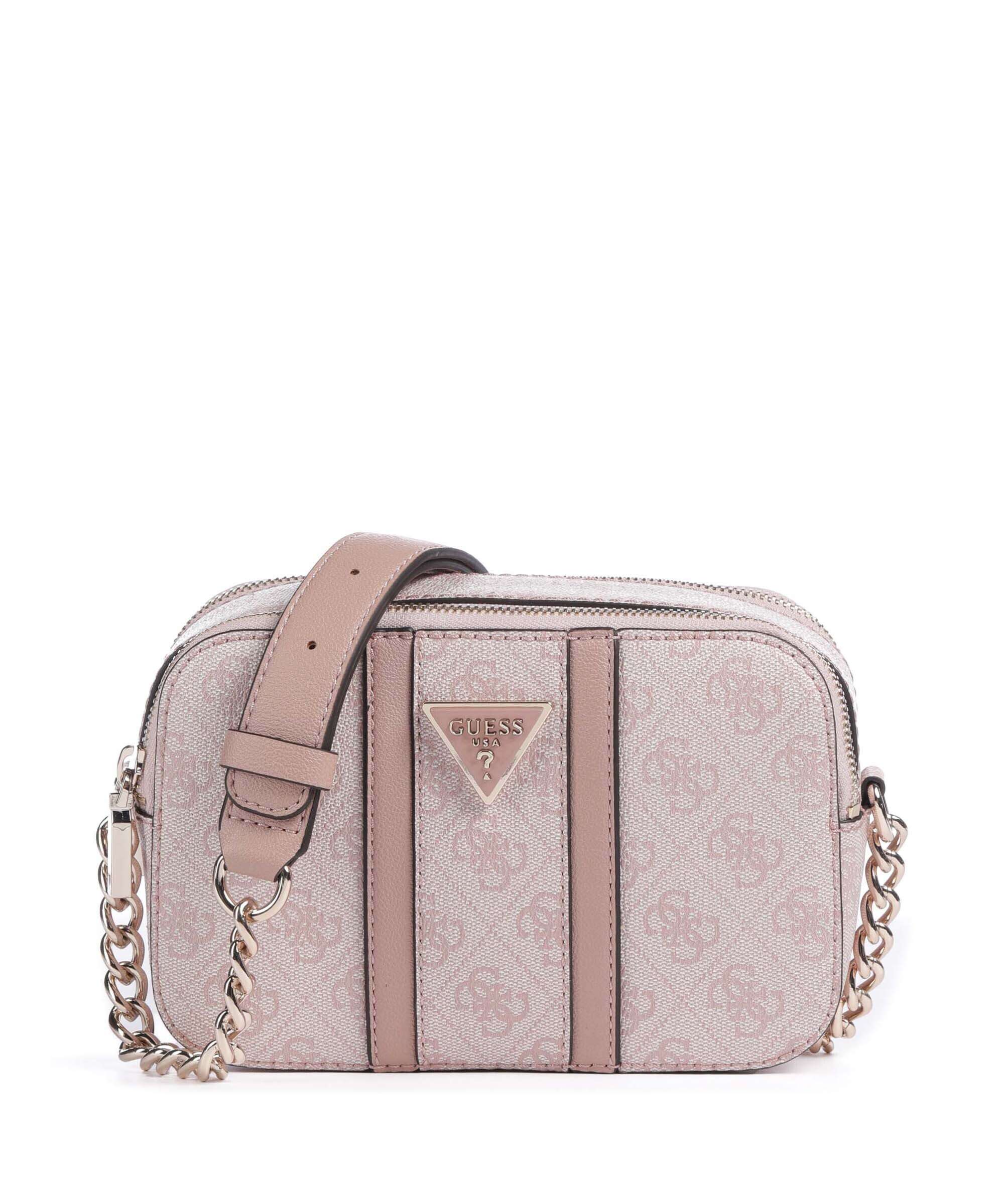 Guess Noreen Crossbody bag imitation leather dusty rose logo ...