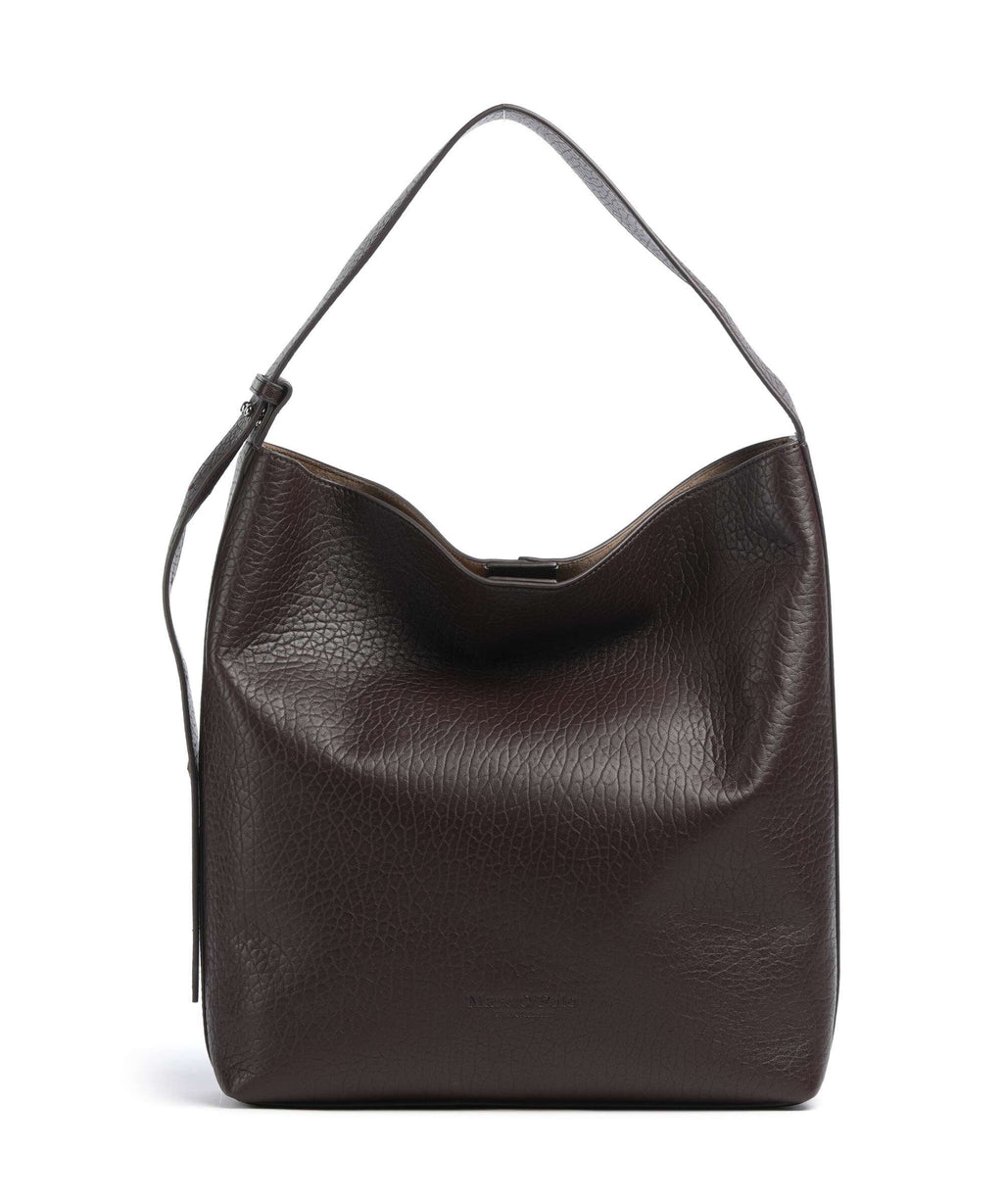 Marc O'Polo Anina M Hobo bag sheepskin leather black cherry ...
