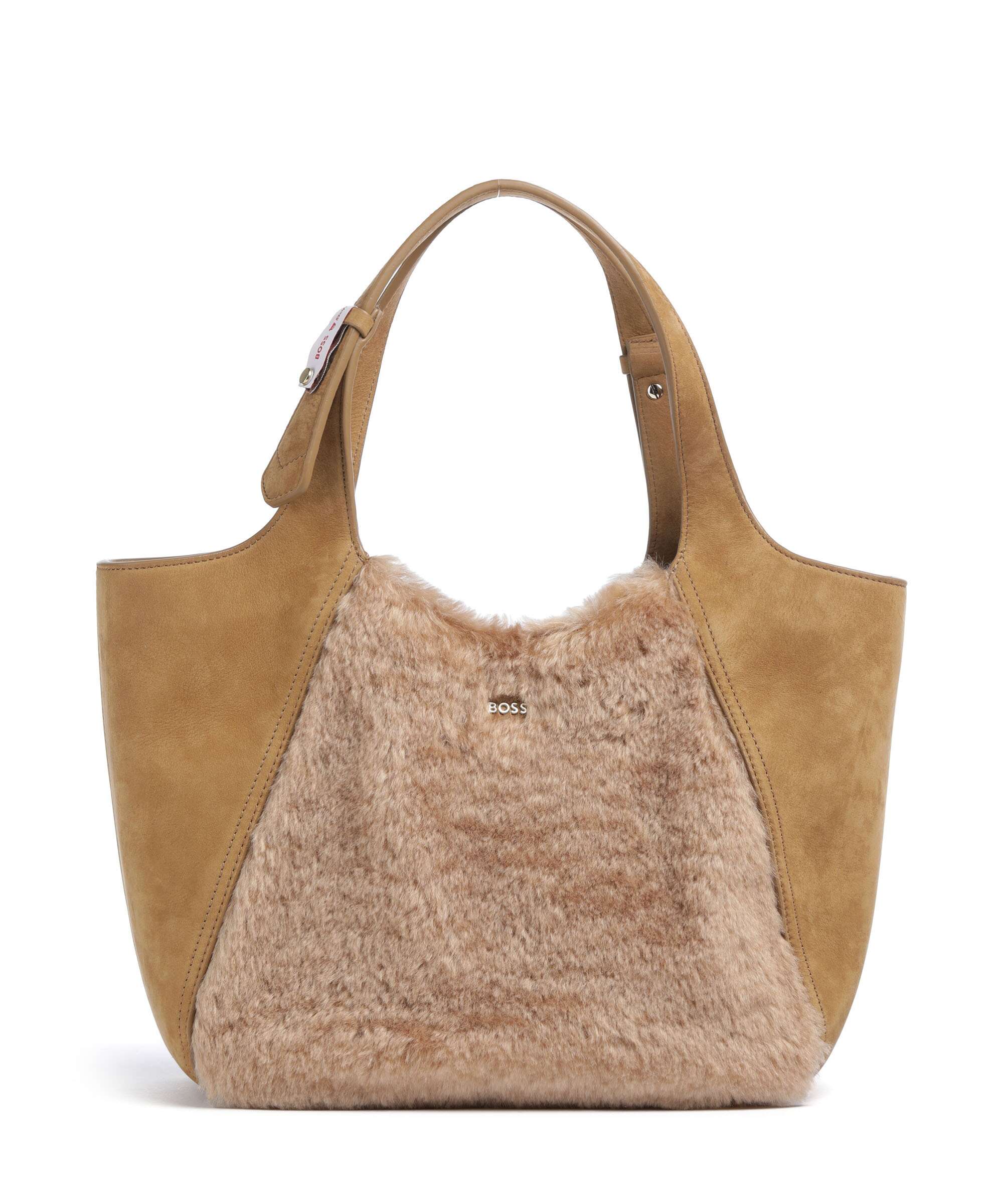 BOSS Lenah Big Tote bag brushed cow leather medium beige - 50554503-260 ...