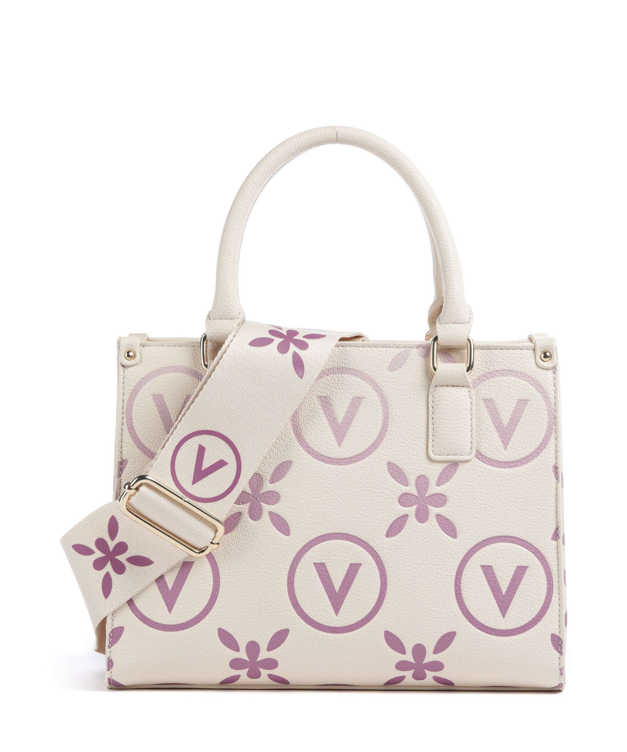 Valentino Bags Samba Re Print Handbag imitation leather ecru/rosa ...